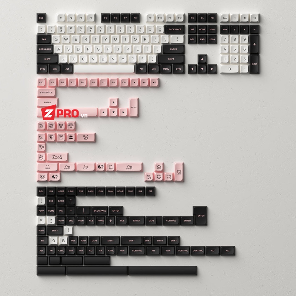 Bộ Keycap AKKO Panda, Olivia, UNC Blue, WOB, Cream (MDA Profile ...