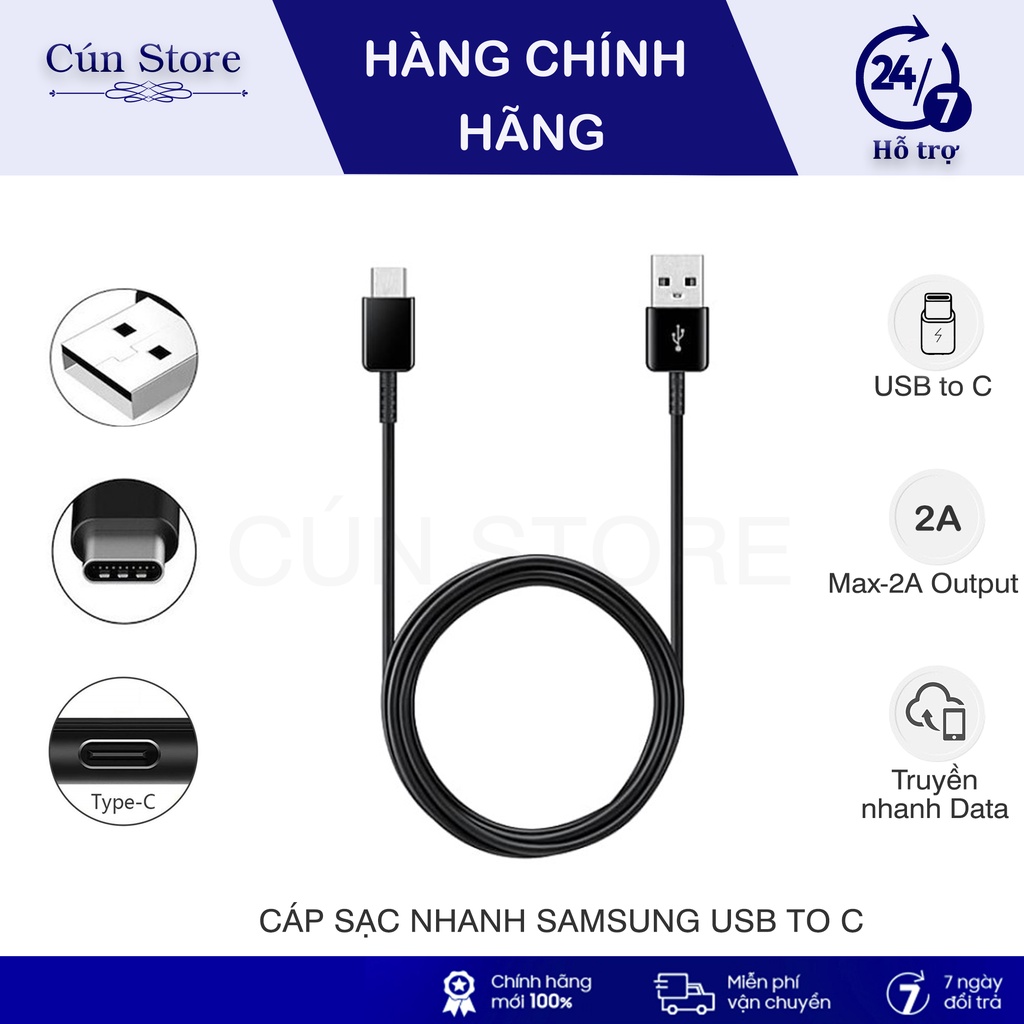 Dây cáp sạc nhanh Samsung USB type C chính hãng - Sạc siêu bền | Bảo ...