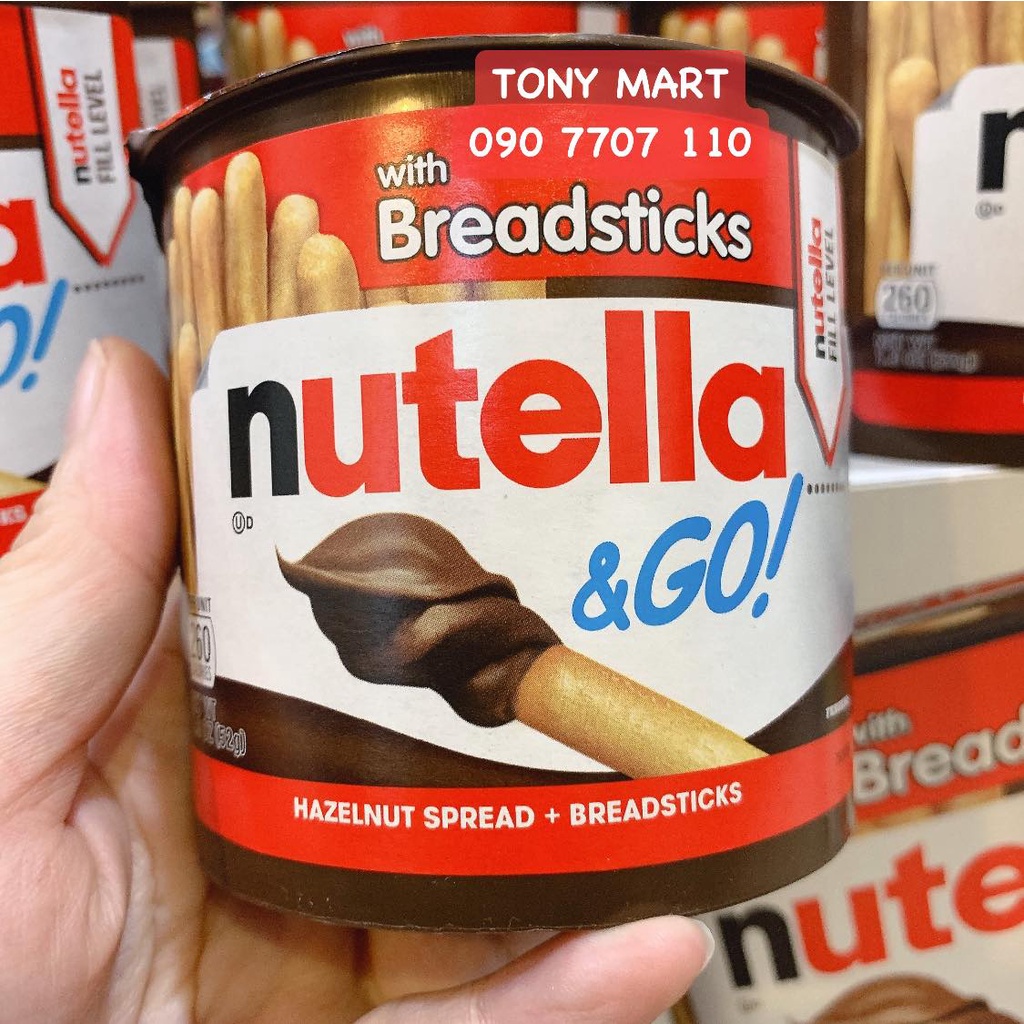 COMBO 4 HỘP BÁNH QUE CHẤM CHOCOLATE WITH PRETZEL STICKS NUTELLA FERRERO ...