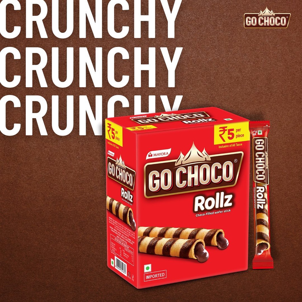 Bánh quế GoChoco Rollz kem socola hộp 280g nhập khẩu Indo | Shopee Việt Nam