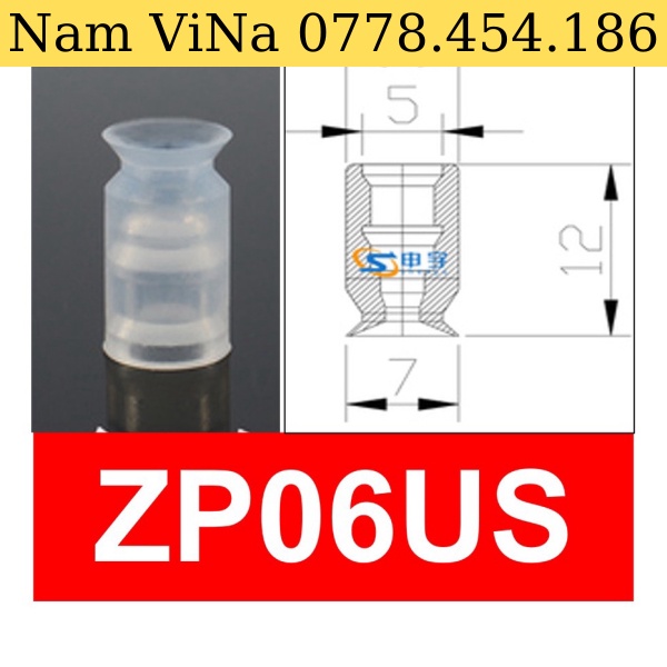 [Xuất vat] Giác hút, đầu hút, núm hút chân không khí nén ZP06US, ZP06UN ...