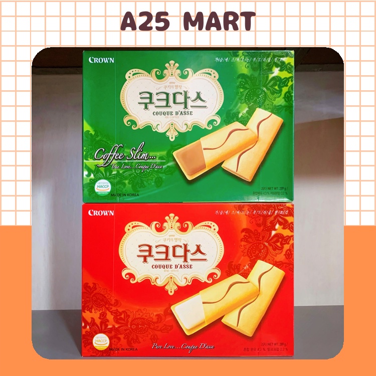 Bánh Kẹp Kem Crown Hàn Quốc Vị Vani/ Coffee Hộp 288g | Shopee Việt Nam