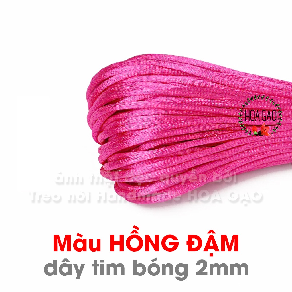 Dây tim 2mm dây đan vòng tay, dây vải thắt vòng tay handmade HGDL tép ...