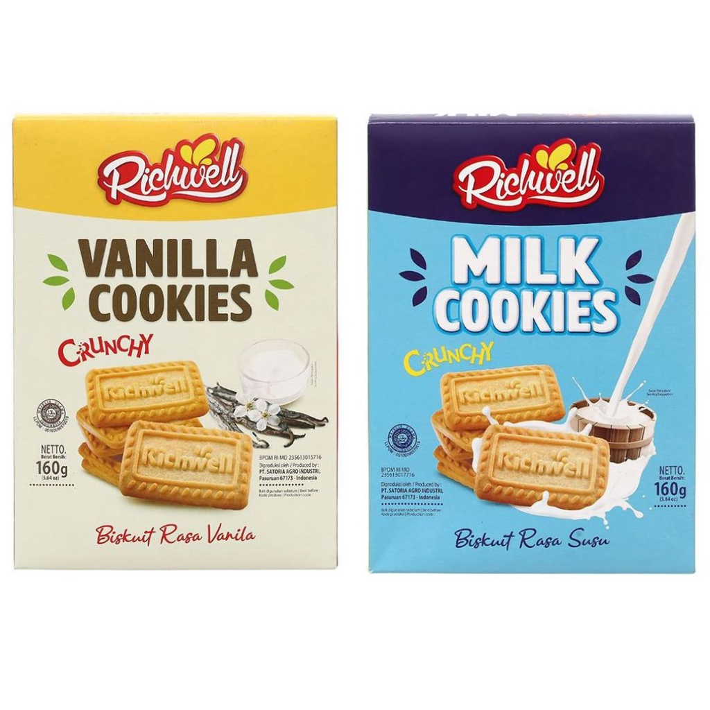 Bánh Quy Richwell Vị Vani/Sữa/Dừa/Socola Hộp 160G | Shopee Việt Nam