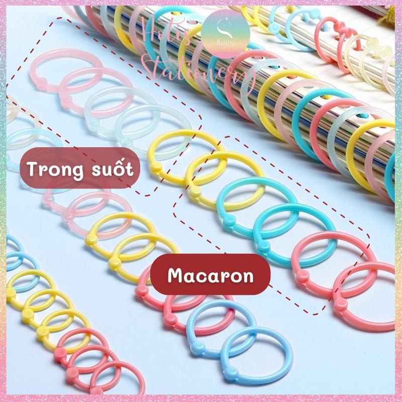 [HOTIS] Set 10/15/30 Khoen tròn nhựa làm sổ còng, flashcard, đóng gáy ...