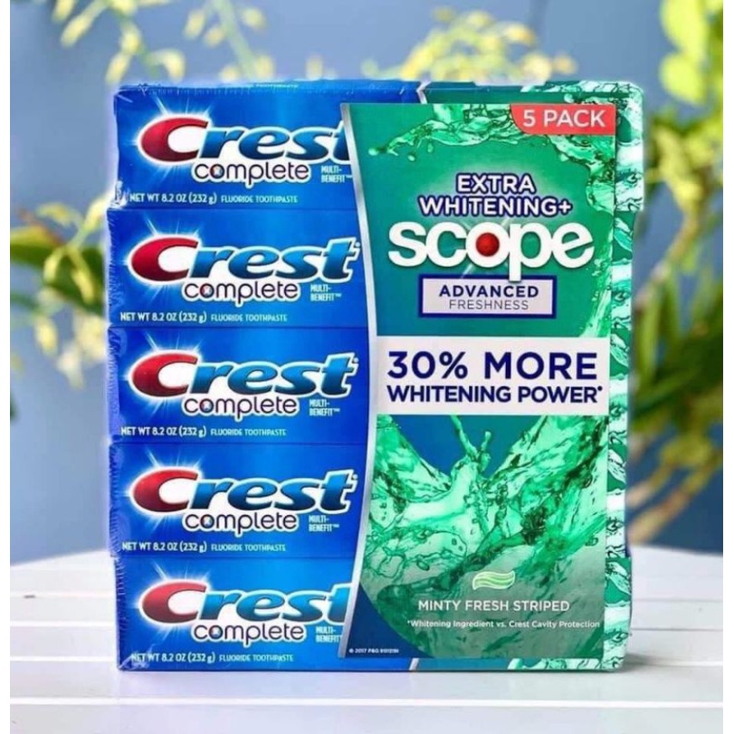 Kem Đánh Răng Crest Complete Extra Whitening Scope Mỹ | Shopee Việt Nam