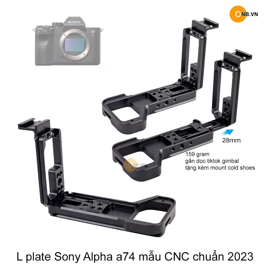 L Plate Sony Alpha a74 a7r4 mẫu CNC gắn gimbal quay dọc | Shopee Việt Nam