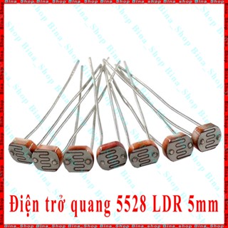 [10 con] Điện trở quang 5528 LDR 5mm, Quang trở cảm biến ánh sáng cho ...