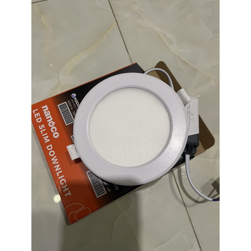 Đèn led downlight 9W NDL096W90 Nanoco viền trắng | Shopee Việt Nam