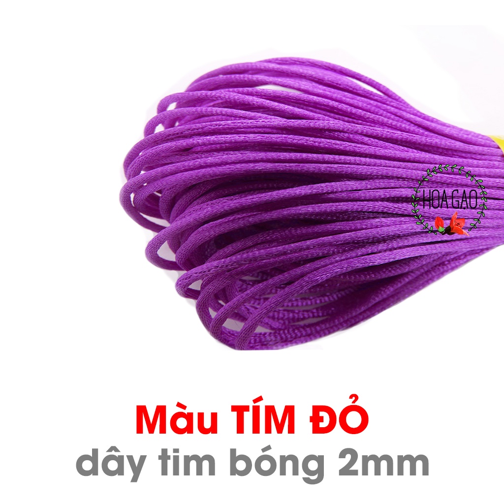 Dây tim 2mm dây đan vòng tay, dây vải thắt vòng tay handmade HGDL tép ...