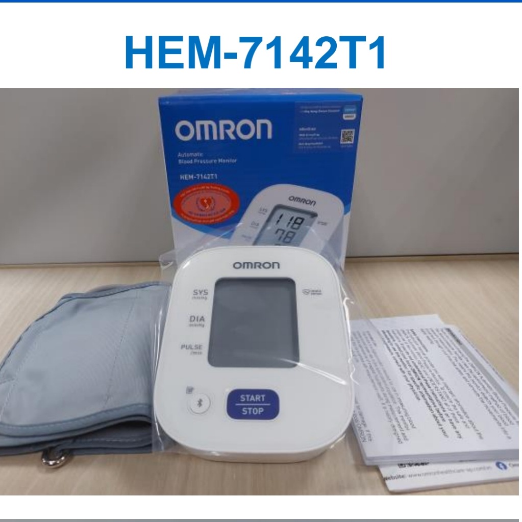 (Mẫu mới) Máy đo huyết áp tự động Omron Bluetooth HEM-7142T2 | Shopee ...