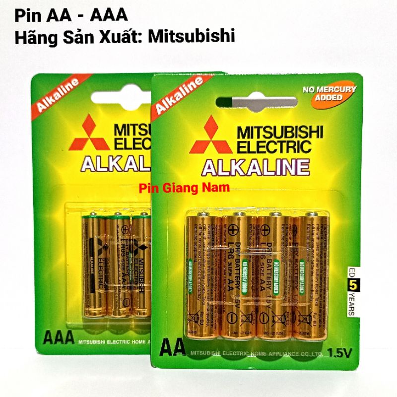 Pin AA AAA Mitsubishi Electric Alkaline vỉ 4 viên Hàng Chính Hãng ...
