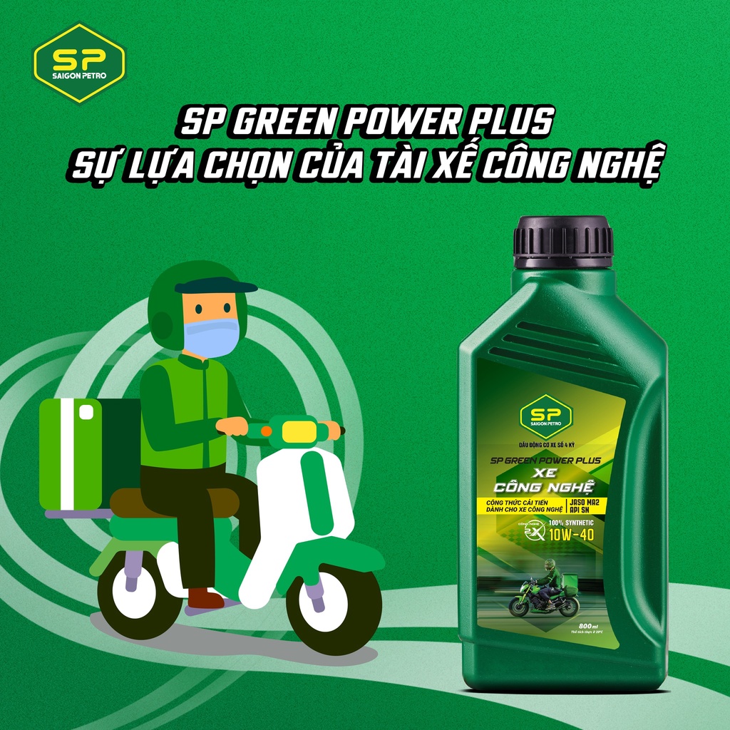 Dầu nhớt Xe công nghệ SP Green Power Plus dành cho xe số - Saigon Petro ...