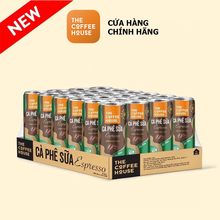 Thùng 24 lon cà phê Espresso - The Coffee House - 180ml x 24 lon - cà ...