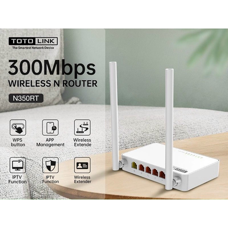 Router Wi-Fi TOTOLINK N350RT Chuẩn N 300Mbps New full box | Shopee Việt Nam