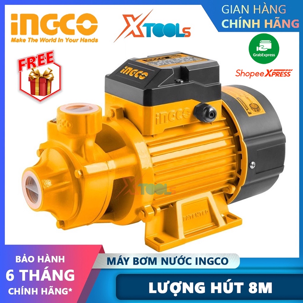 Máy bơm nước INGCO, máy bơm đẩy cao từ 0.5HP - 1HP, mô tơ dây đồng 100% ...