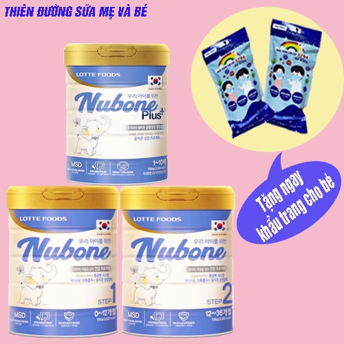 Sữa cao năng lượng Nubone Step 1,2 + Plus+ lon 750gr | Shopee Việt Nam
