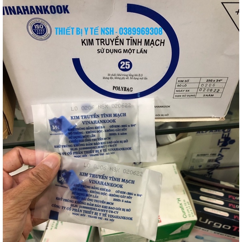 [HỘP 50 CÁI] KIM CÁNH BƯỚM 23G 25G VINAHANKOOK, KIM TRUYỀN TĨNH MẠCH ...