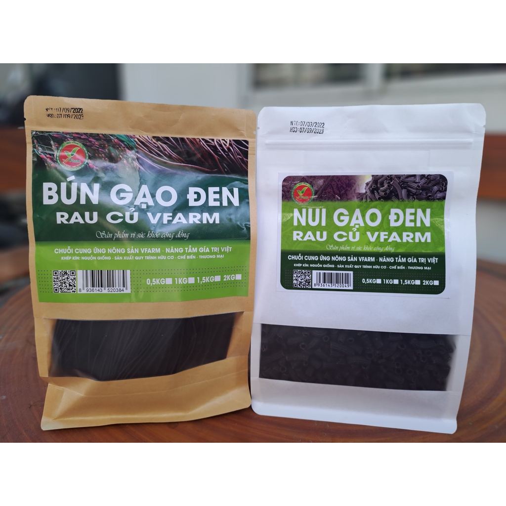 Bún, Nui gạo đen, rau củ Vfarm | Shopee Việt Nam