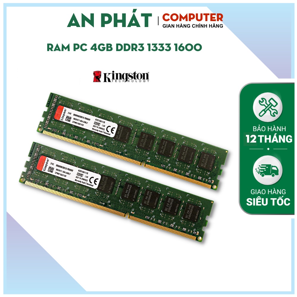Ram PC Case 4GB DDR3 PC3 Buss Ram 1333, 1600. Ram Bảo Hành Đổi Mới ...