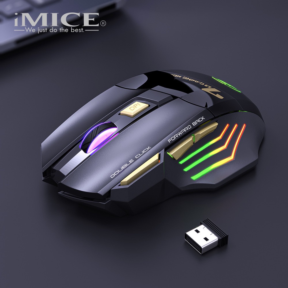 Chuột không dây Bluetooth iMICE X7 2.4Ghz sạc pin cao cấp 2 trong 1 ...