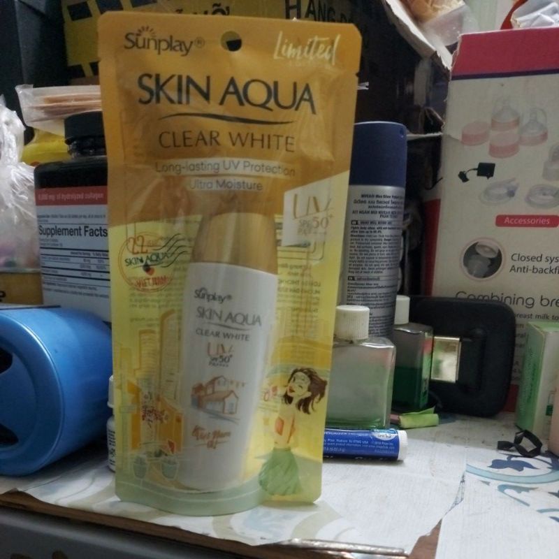 Sunlay Skin Aqua Clear White UV SPF 50+PA++++ Sữa Chống Nắng | Shopee ...