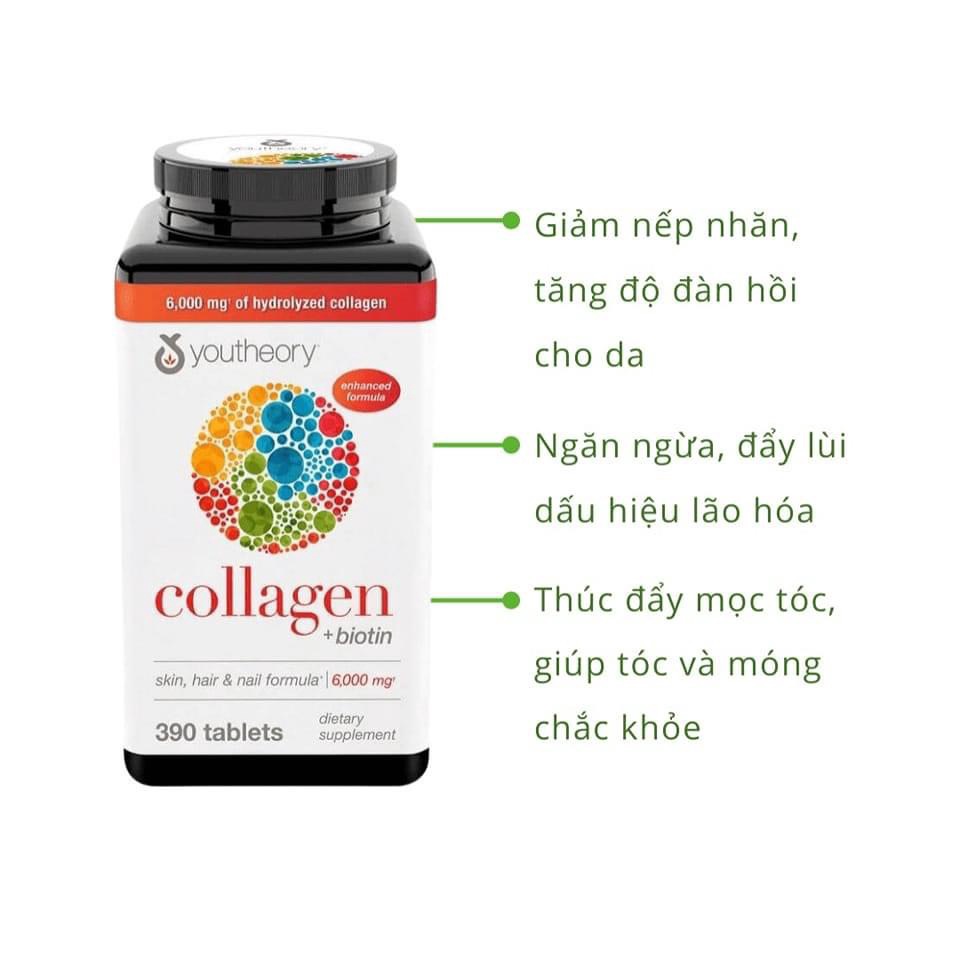 Viên Uống collagen Ngăn Ngừa Lão Hóa Nutrawise Youtheory Collagen 390 ...