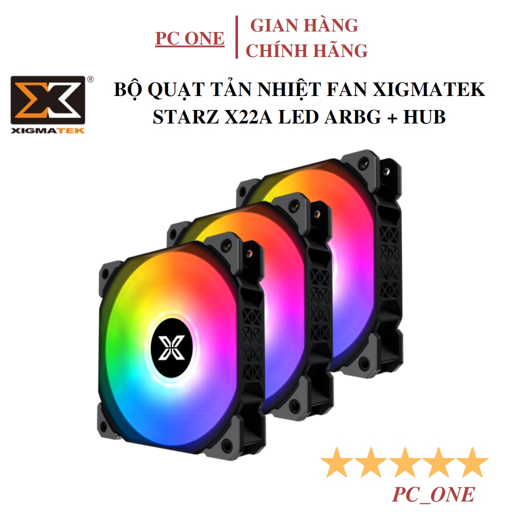 Quạt Tản Nhiệt Fan Xigmatek Starz X22A Led ARGB 3Fan 1Hub (Hàng bóc ...