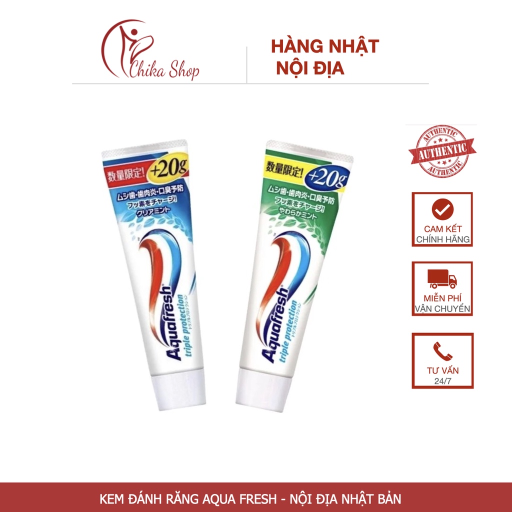 KEM ĐÁNH RĂNG AQUAFRESH NỘI ĐỊA NHẬT BẢN 160G Tặng 20g | Shopee Việt Nam