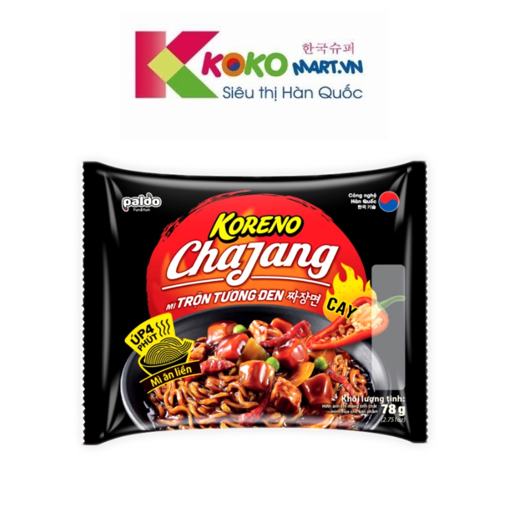 Mì Trộn Tương Đen Cay Chajang Koreno 78g | Shopee Việt Nam