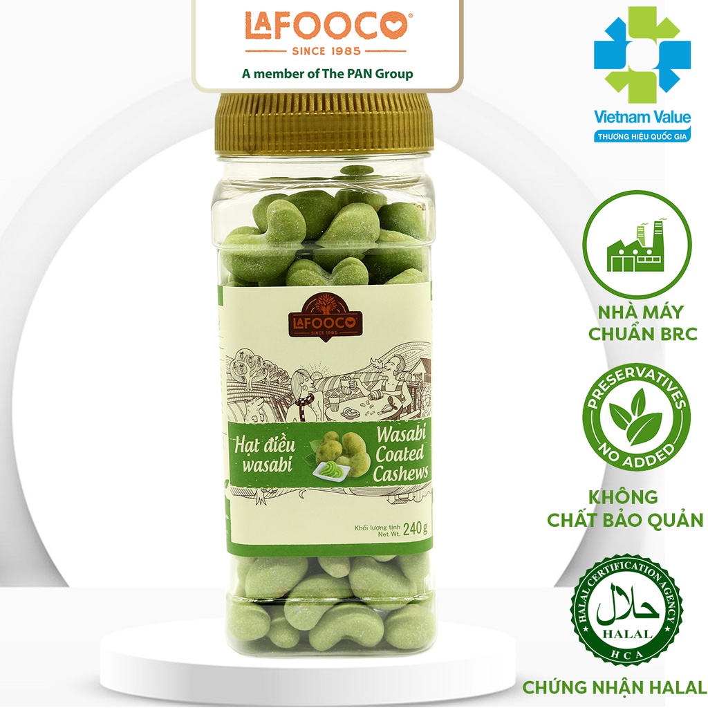 Hạt điều Wasabi LAFOOCO 240g/ hủ | Shopee Việt Nam