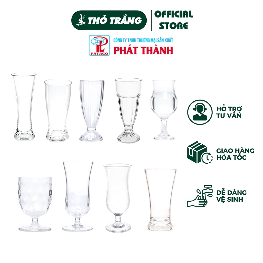 Ly uống nước sinh tố nhựa trong suốt nhiều mẫu thương hiệu Fataco | Shopee Việt Nam
