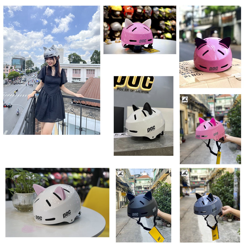 [ Meoww Meoww ] Tai Mèo Nón Bảo Hiểm Cute Và Dễ Thương | Shopee Việt Nam