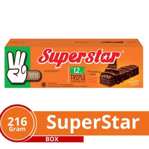 Bánh Xốp Superstar Chocolate 192g - 12 thanh x16g | Shopee Việt Nam