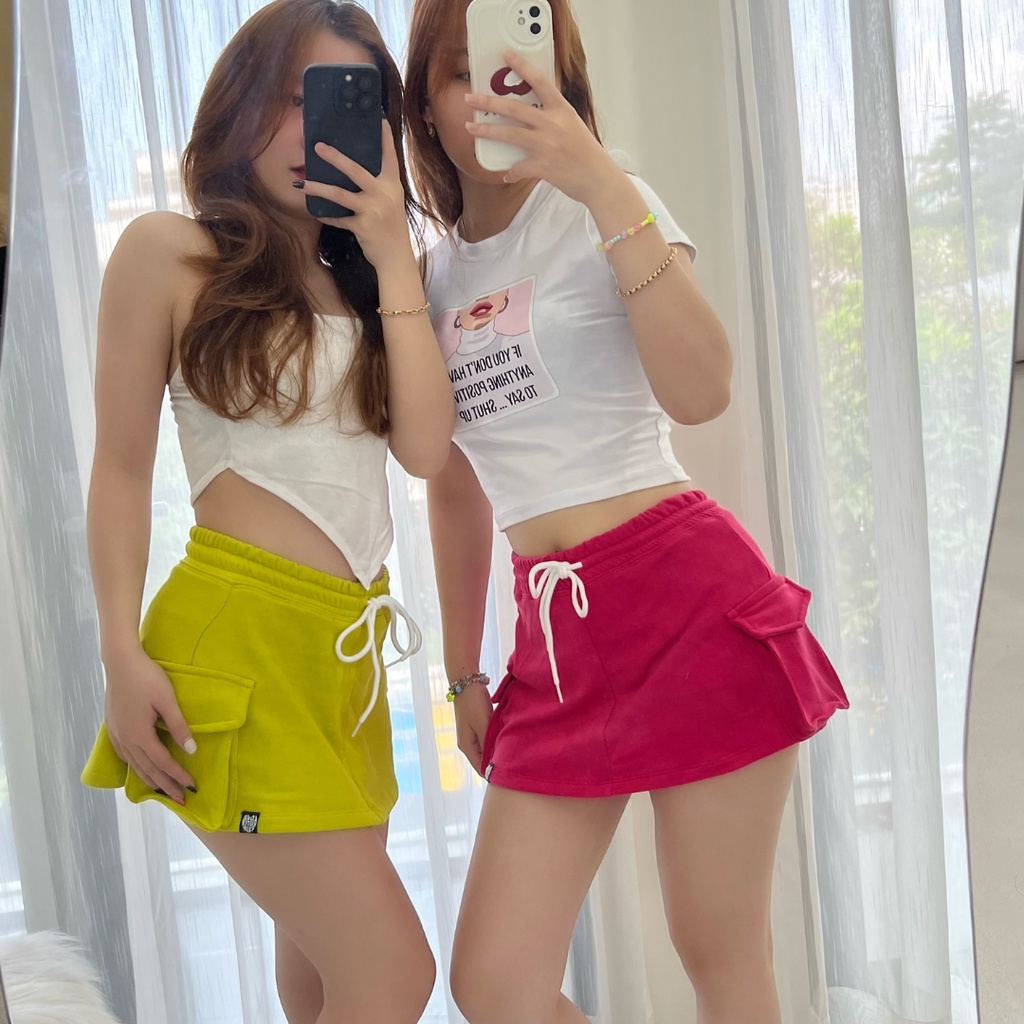 [Mã BMLT35 giảm đến 35K đơn 99K] Chân váy túi hộp ngắn nhiều màu có ...