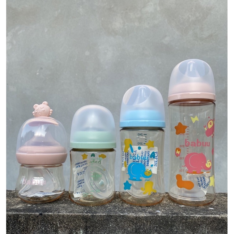 Bình sữa cổ rộng Babuu PPSU 90ml/120ml/160ml/240ml/330ml tặng kèm 1 núm | Shopee Việt Nam