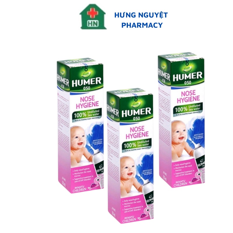 Dung Dịch Vệ Sinh Mũi Humer 050 Và 150 Blocked Nose 50ml 150ml | Shopee ...