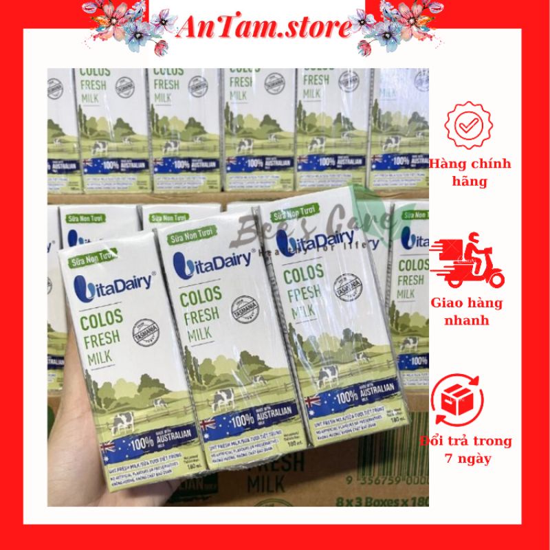 Sữa non tươi Vitadairy Colos Fresh milk hộp 180ml ( Date t6 năm 2025 ...