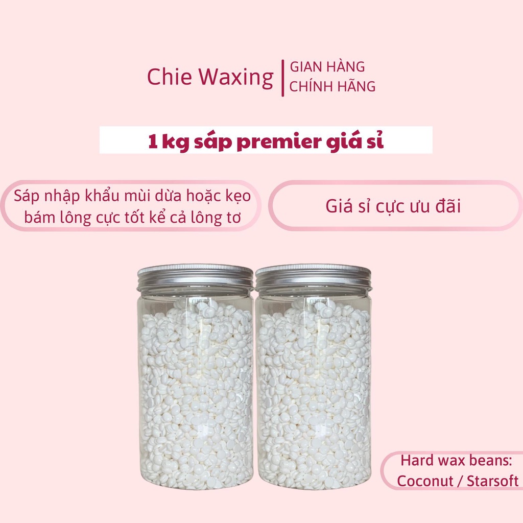 1kg Sáp Wax Lông Nóng Premier Nhà Chie Waxing (Tặng 20 Que Gỗ Phết Sáp) | Shopee Việt Nam