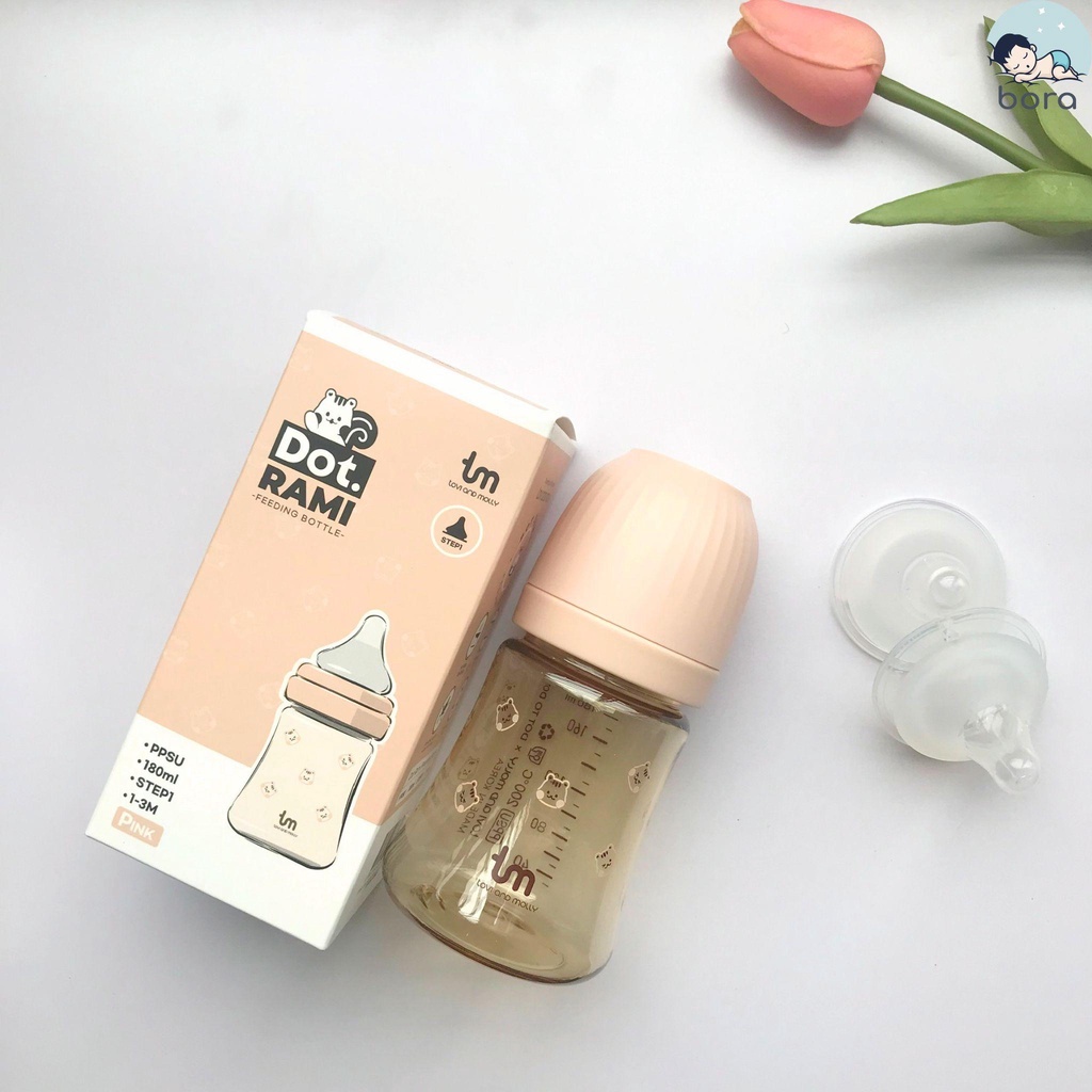 Bình sữa Tovi And Molly DOT RAMI Hàn Quốc 180ml/ 280ml [Cam kết chính hãng] | Shopee Việt Nam