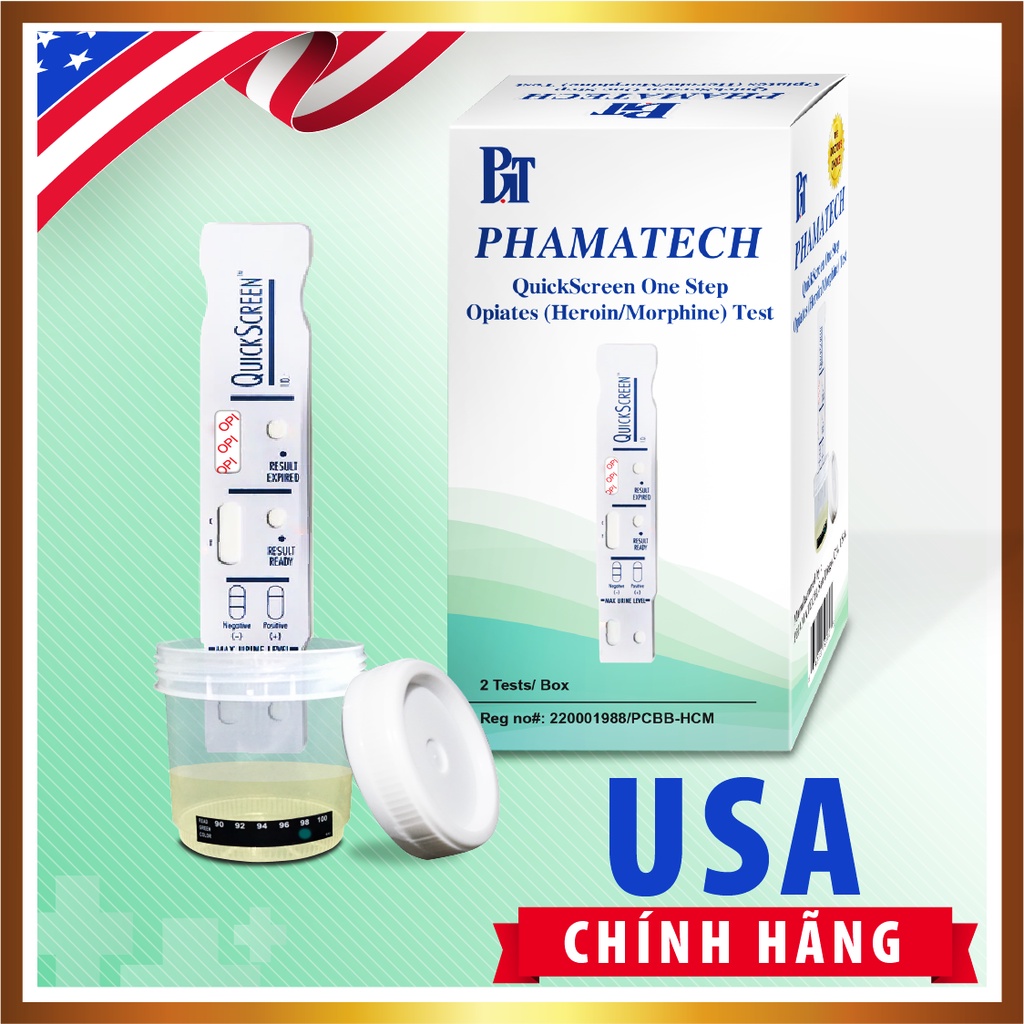 Phamatech QuickScreen - Phát hiện nhanh ma tuý Opiates (Heroin Morphine ...