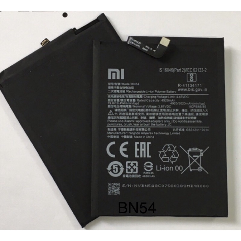 Pin xiaomi BN54 Redmi Note 9/ Redmi 10X 4G dung lượng pin 4920 mAh ...