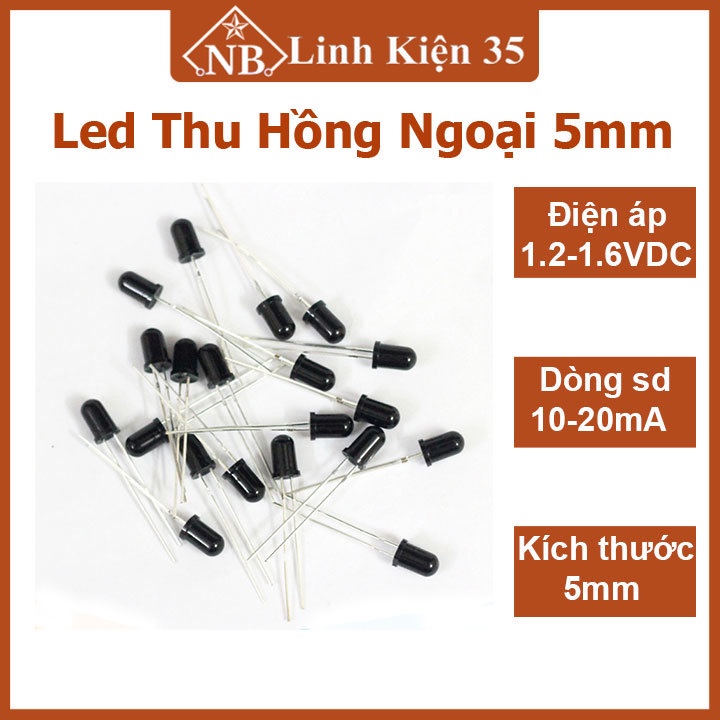 Led thu hồng ngoại (kích thước 3mm hoặc 5mm tùy chọn) | Shopee Việt Nam