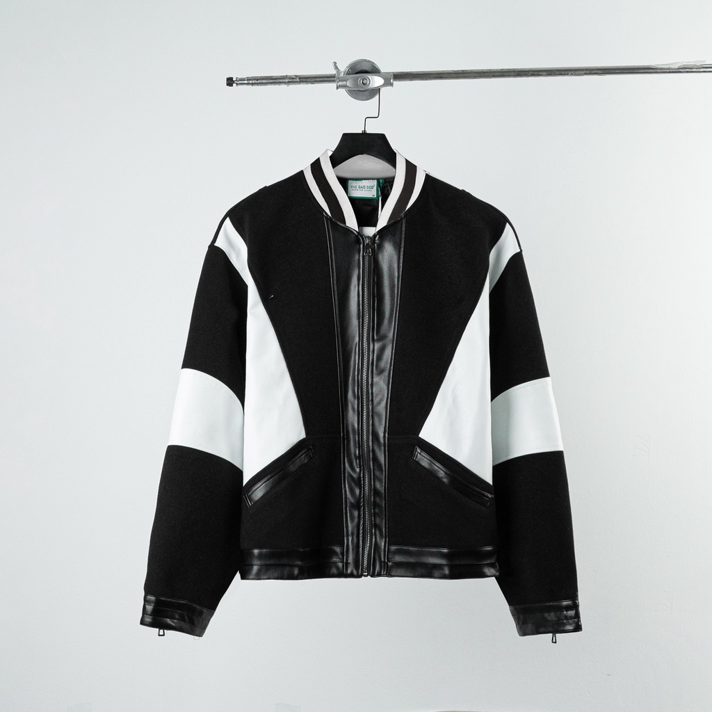 Áo khoác bomber varsity jacket The Bad God Black Rider | Shopee Việt Nam