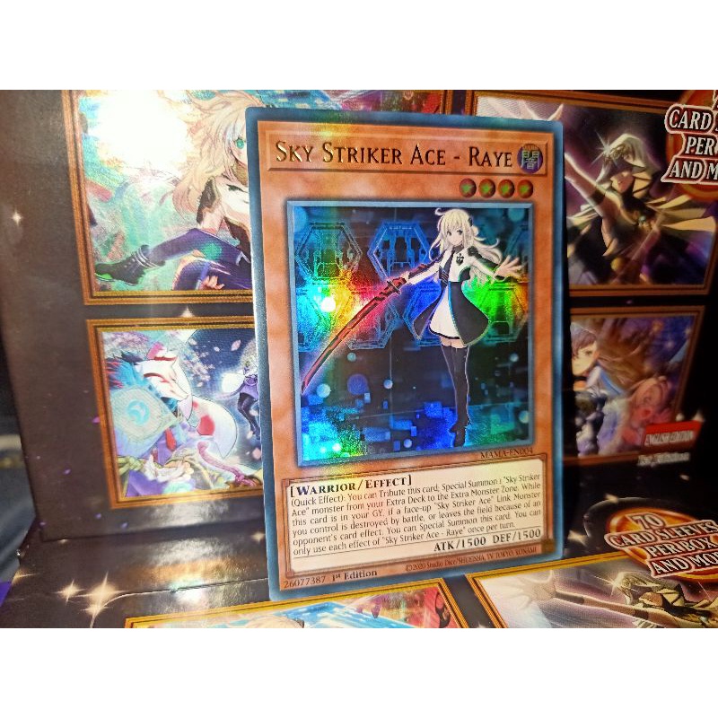 [KN yugioh shop] thẻ bài: Sky Striker Ace - Raye - MAMA-EN004 - Ultra Rare 1st Edition | Shopee ...