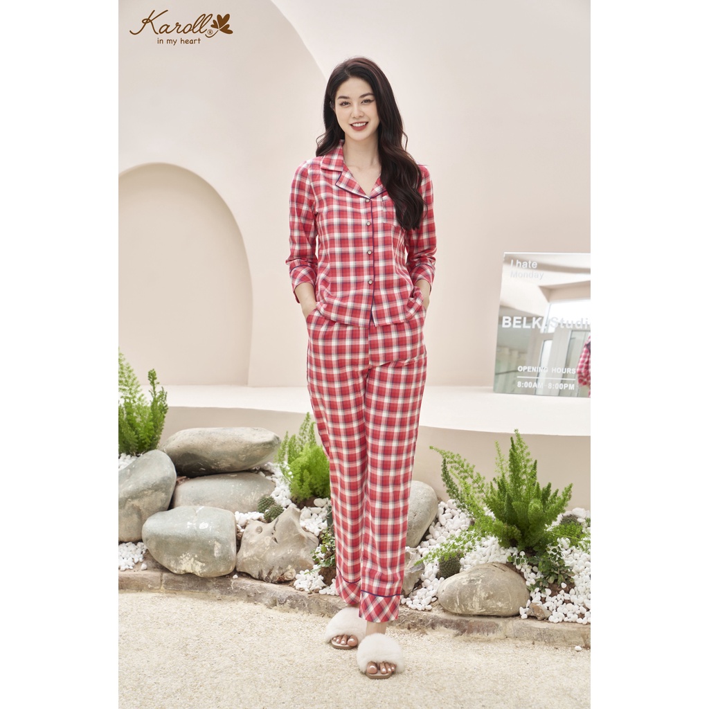 Karoll - Bộ thô kate tay lỡ quần dài pyjamas NH22.060 (Chính hãng kèm ...
