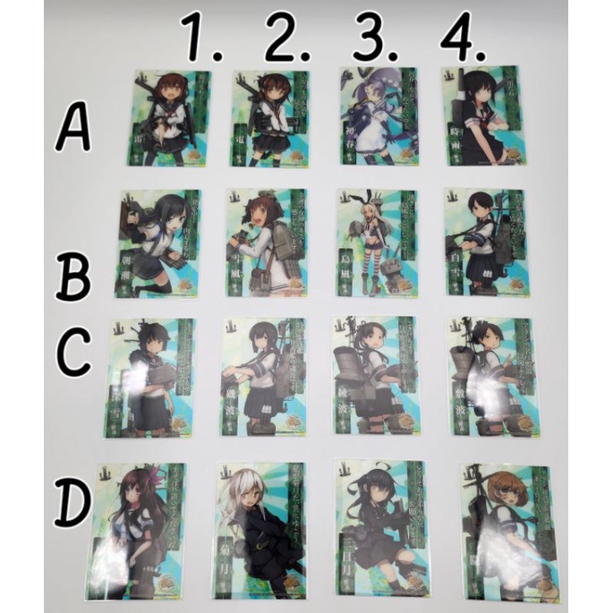 Thẻ bài nhựa Kantai Collection 11 - Kanmusu Clear Card Collection Gum ...