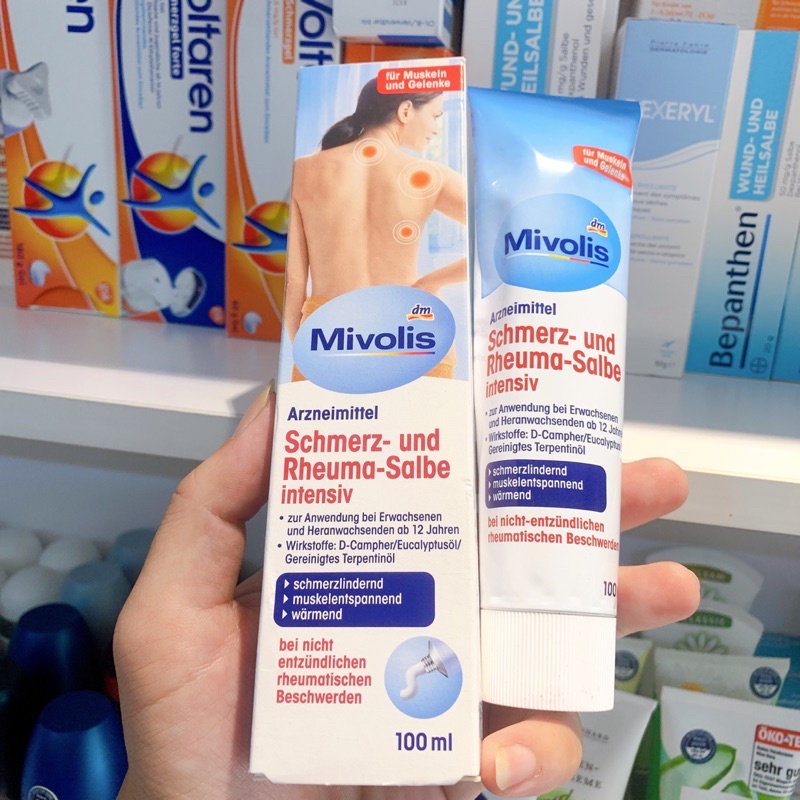 Kem mỡ giảm đau cơ khớp chuyên sâu Mivolis Schmerz Und Rheuma Salbe ...