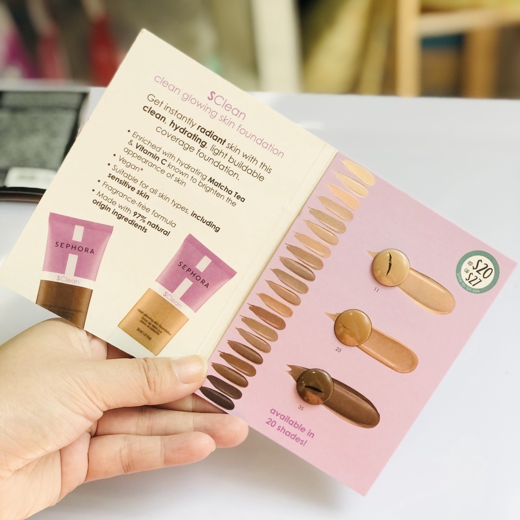 Sample kem nền Sephora Clean Glowing Skin Foundation | Shopee Việt Nam