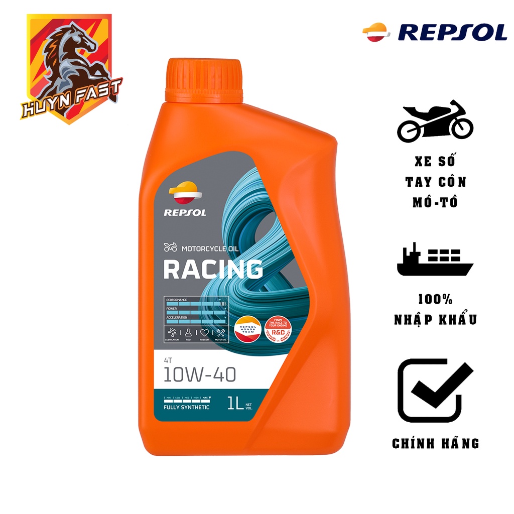 REPSOL RACING 4T 10w40 FULLY SYNTHETIC | Shopee Việt Nam